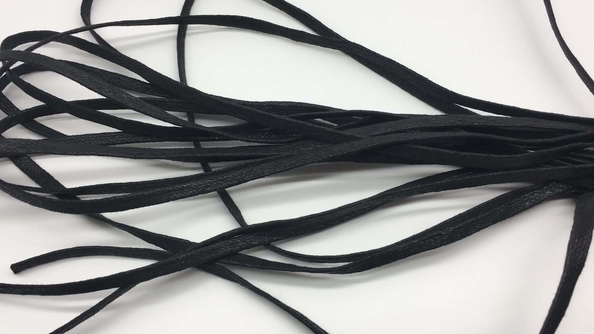 Flat Waxed Braided Cotton Rope For Shoelace - Buy Soft Braided Cotton ...