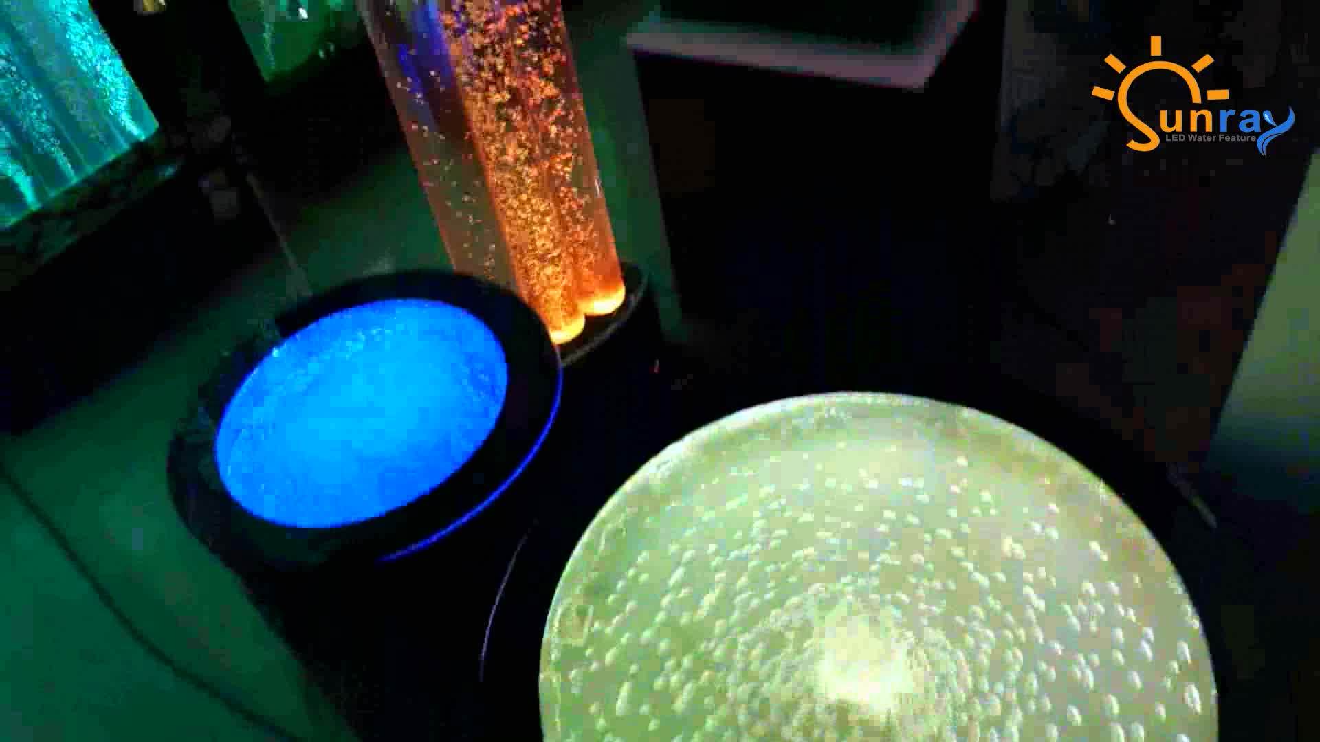 Round Color-changing Led Water Bubble Coffee Dining Table For Ktv ...