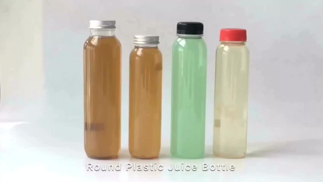 Sample Free 350 Ml Plastic Round/square Cold Pressed Juice Bottles With ...