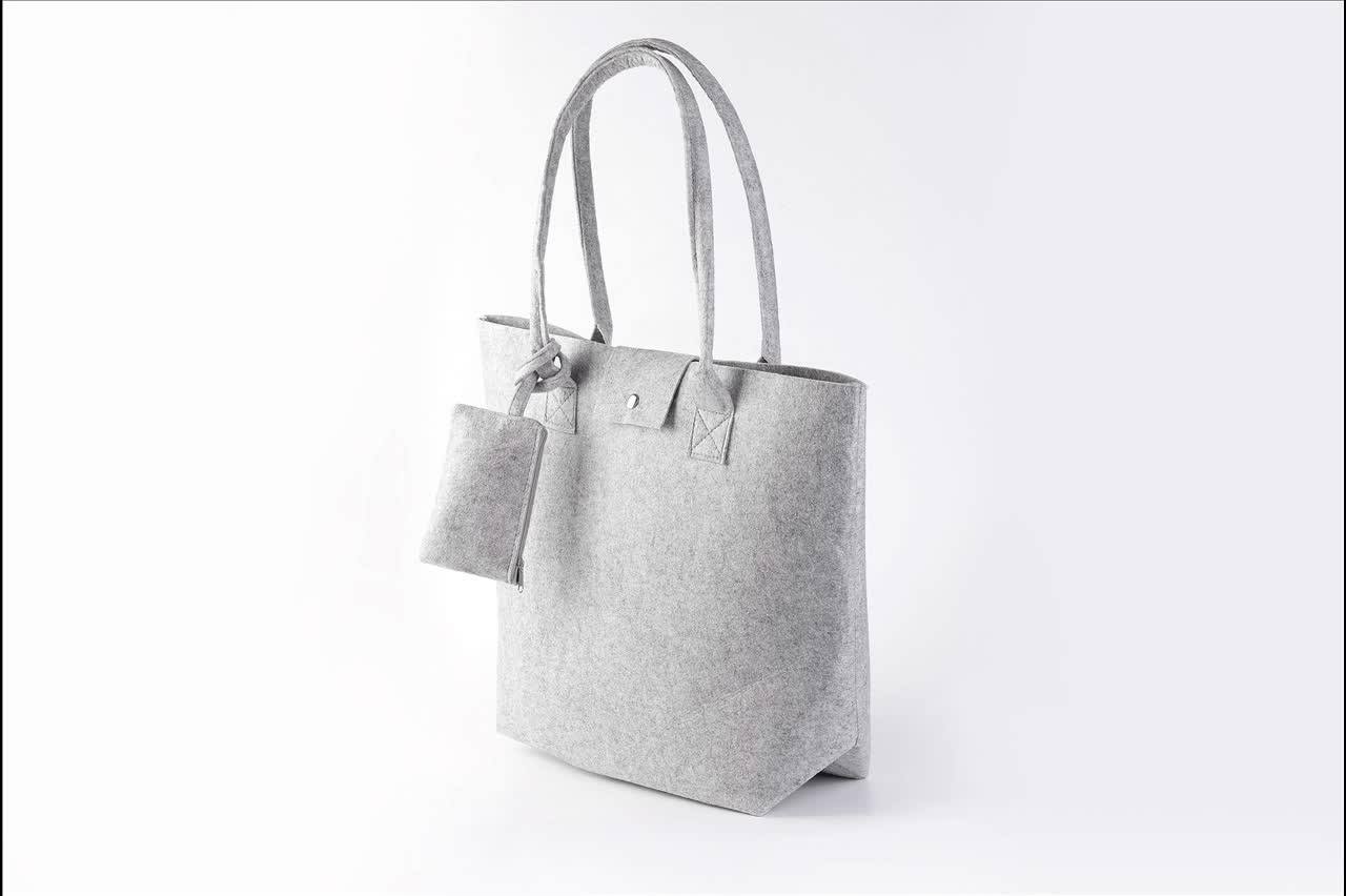 Oem Factory Custom Tote Felt Bags Felt Tote Bags With Logo - Buy Felt ...