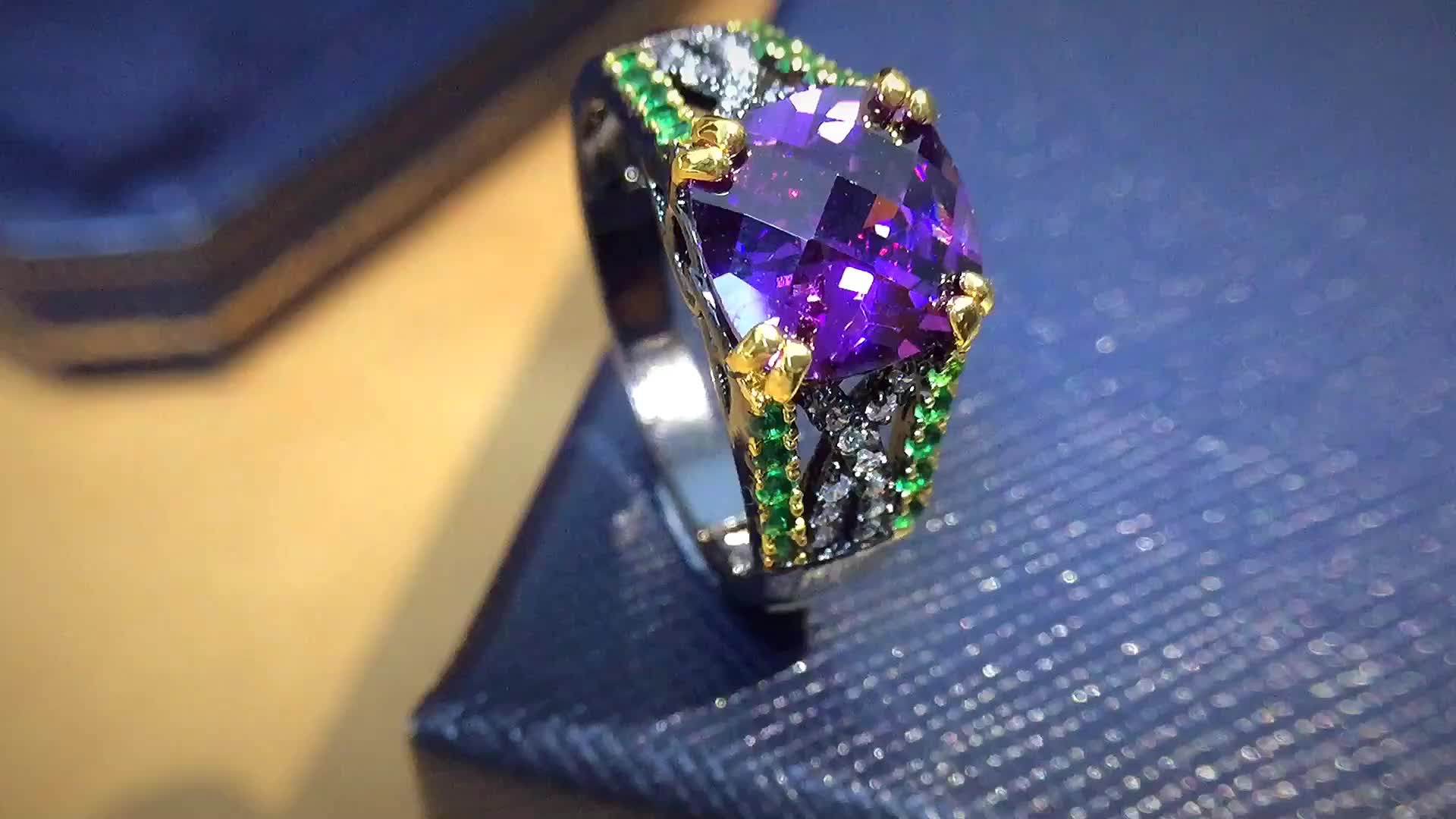 Professional Jewelry Factory Yellow Emerald Cut Diamonds Wholesale 18 ...