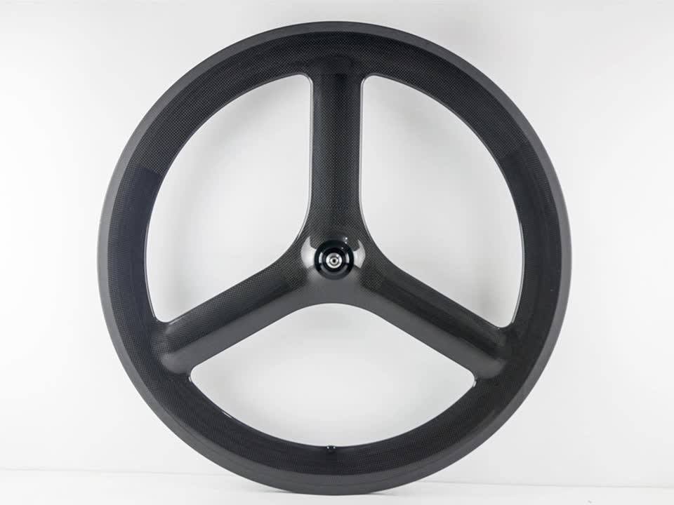 China Hot Sale 3 Spoke Bicycle Whee Carbon 700c Width20.4mm Carbon Road ...
