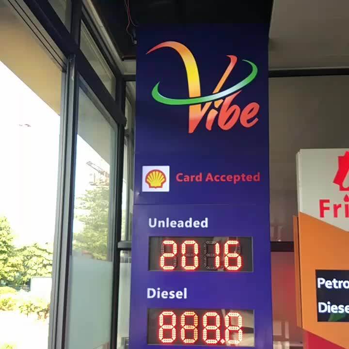 Led Petrol Led Display Gas Station Pylon Canopy Electronic Signs ...