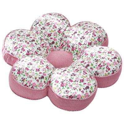 纯棉透气花朵加厚椅子抱枕