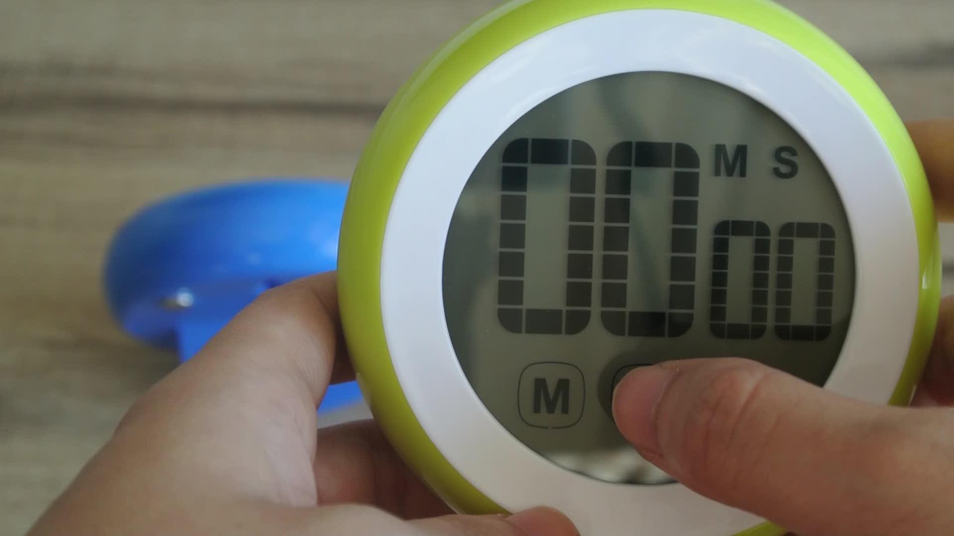 Digital Round Touch Setting Lcd Screen Kitchen Timer With Magnet And ...