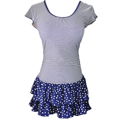 运动泳衣连体保守女生大码短袖