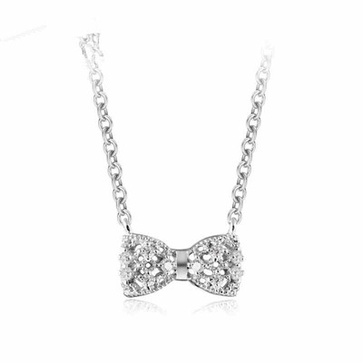 蕾丝纯银韩国百搭学生锁骨链