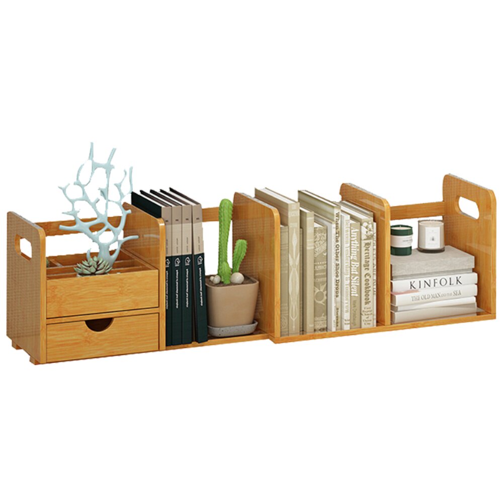 简易书架桌上小书架置物架创意学生迷你伸缩小型办公桌面收纳架子_虎窝淘