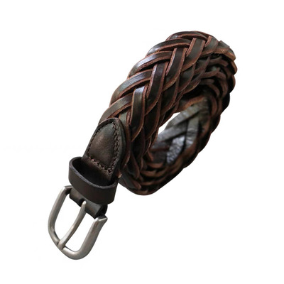 编织休闲风青年针扣皮带新品包邮