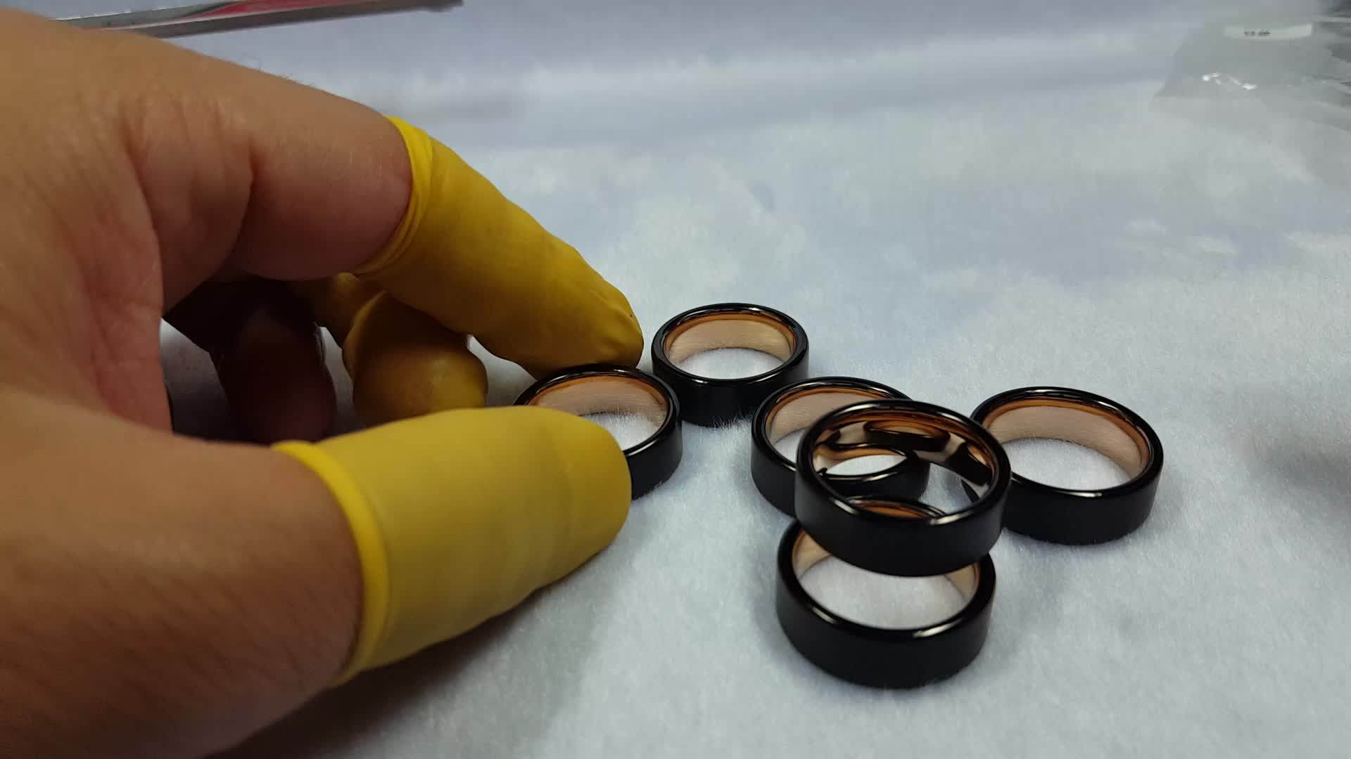 Macho Double Color Black Plating Rose Gold Plating Tungsten Steel Rings ...