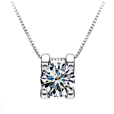 进口莫桑石牛头pt950四爪女项链