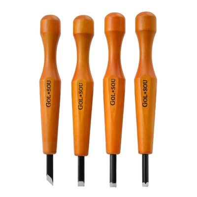 GOL*SOU日式木雕刀学生版画刻刀橡皮章葫芦雕刻刀木刻刀平角圆刀