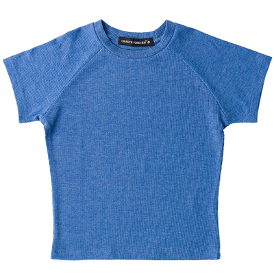 复古百搭纯色修身短款短袖T恤