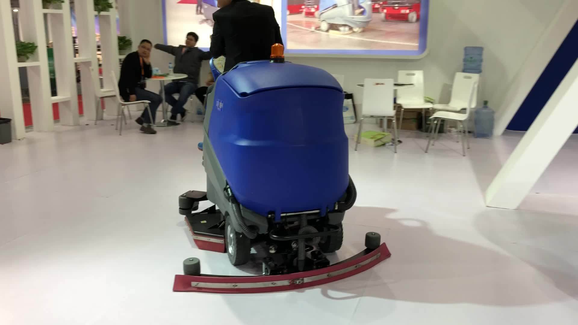 Auto Ride On Floor Scrubber Dryer Airport Terminal Supermarket And ...
