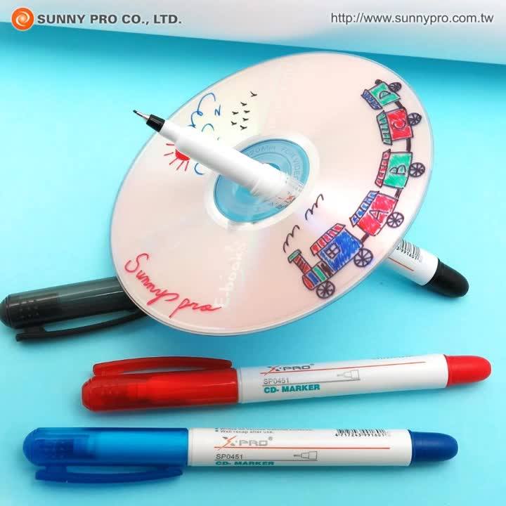 Writing Smoothly Dry Fast Cd Marker Pen With 75 Pcs Display Box - Buy ...