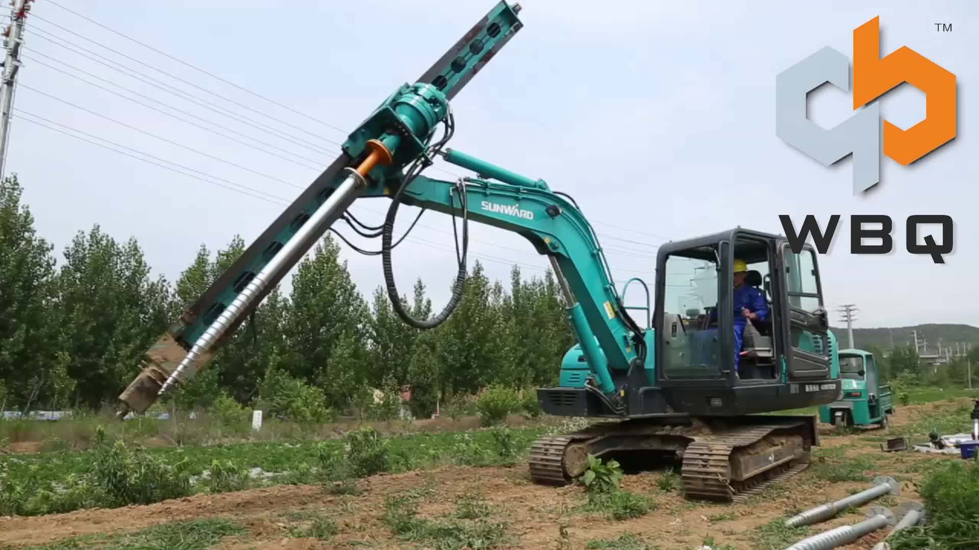 Mobile Hydraulic Machine Solar Pile Driving - Buy Spiral Piling Machine ...