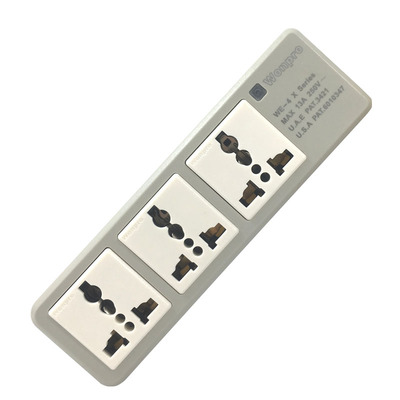 接线板稳不落三位4万孔排插国标