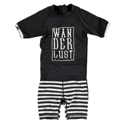 荷兰儿童专业防晒短袖连体泳衣