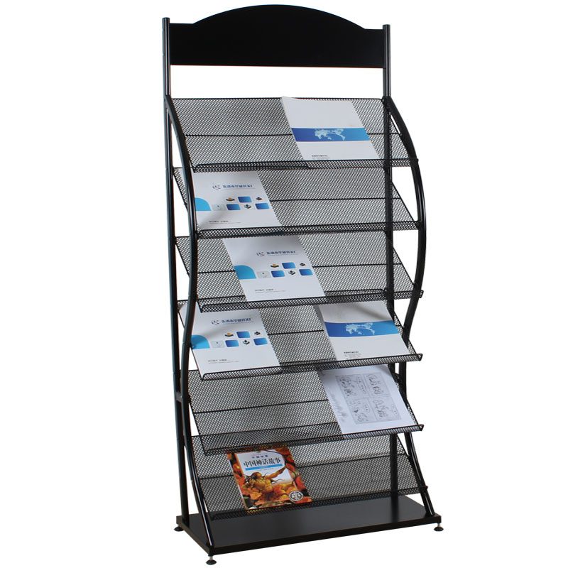 兆弘报刊架杂志架落地式报纸架金属展架立式宣传展示架售楼资料架_虎窝淘