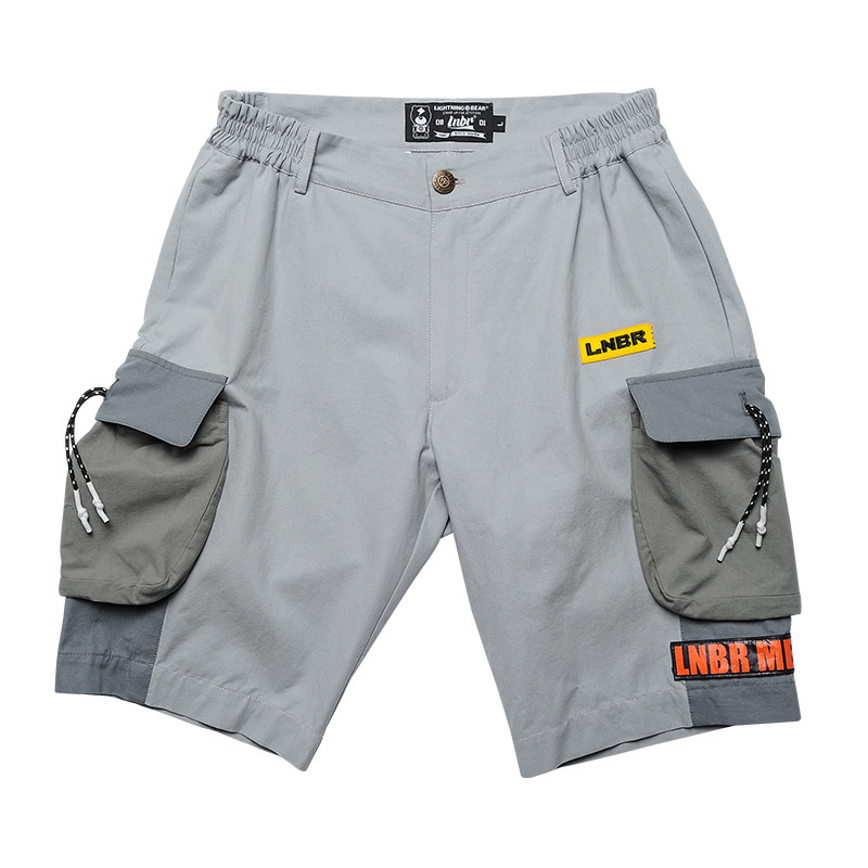 LNBR新款立体口袋工装短裤宽松休闲五分裤加大码潮牌_虎窝淘