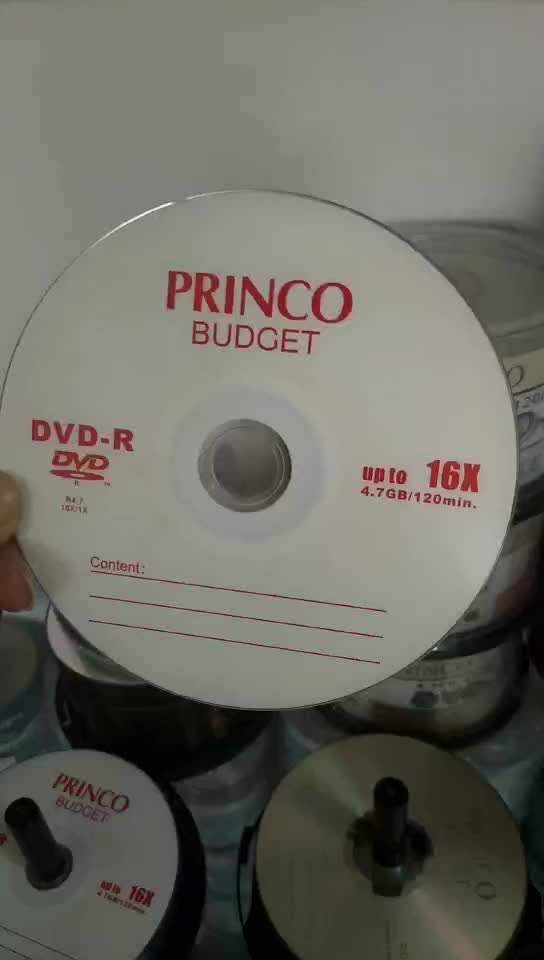 Hot Sale Princo Budget Dvd Blank Disc 4.7gb 16x - Buy Princo Dvd Blank ...