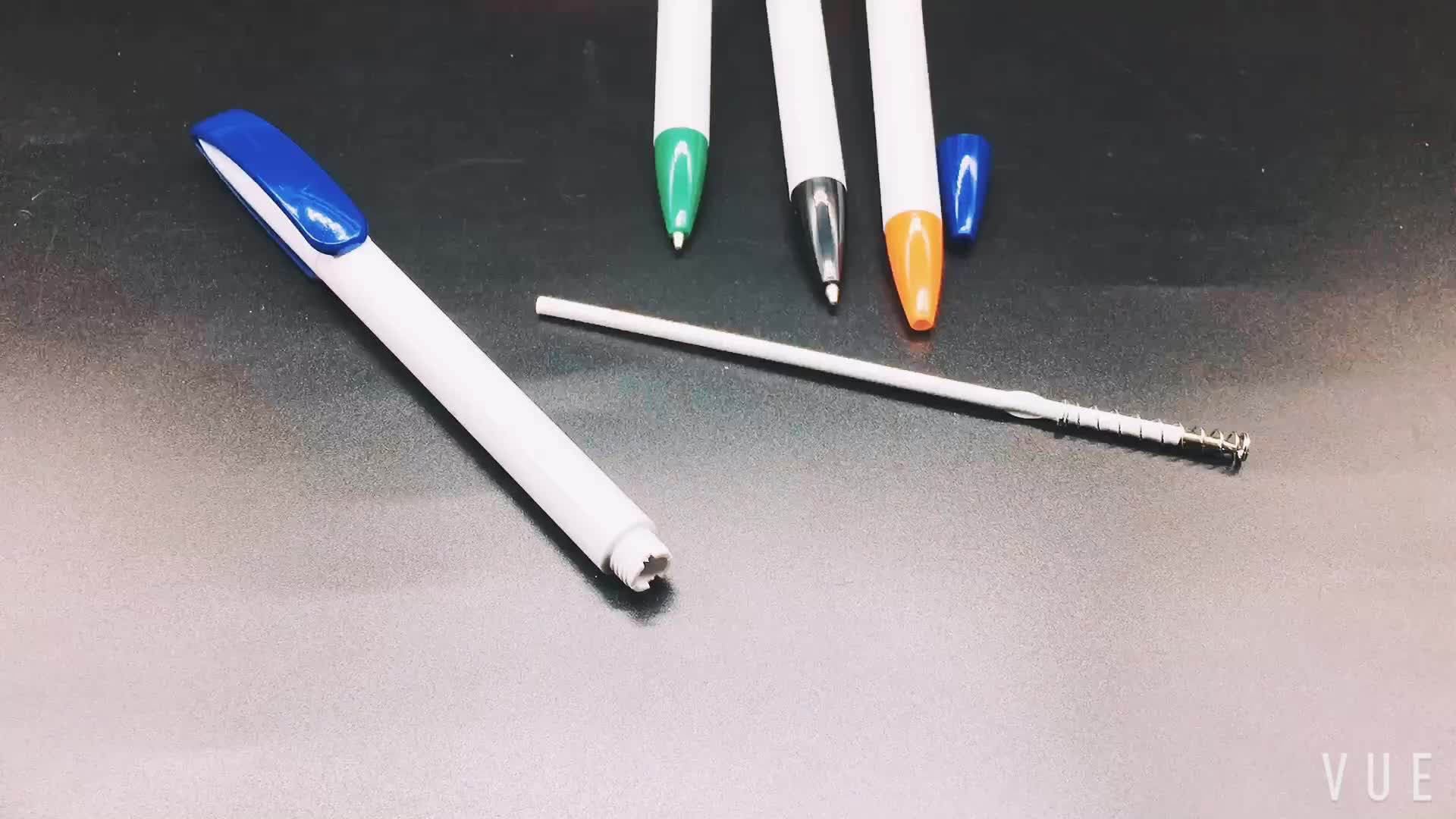 Wholesale Promotional 0.5mm Black Ink Flat Ballpoint Pen With Logo ...