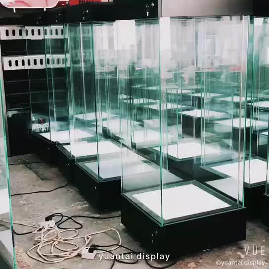 Iron Museum Display Case With Led Light Glass Vitrine For Museum ...