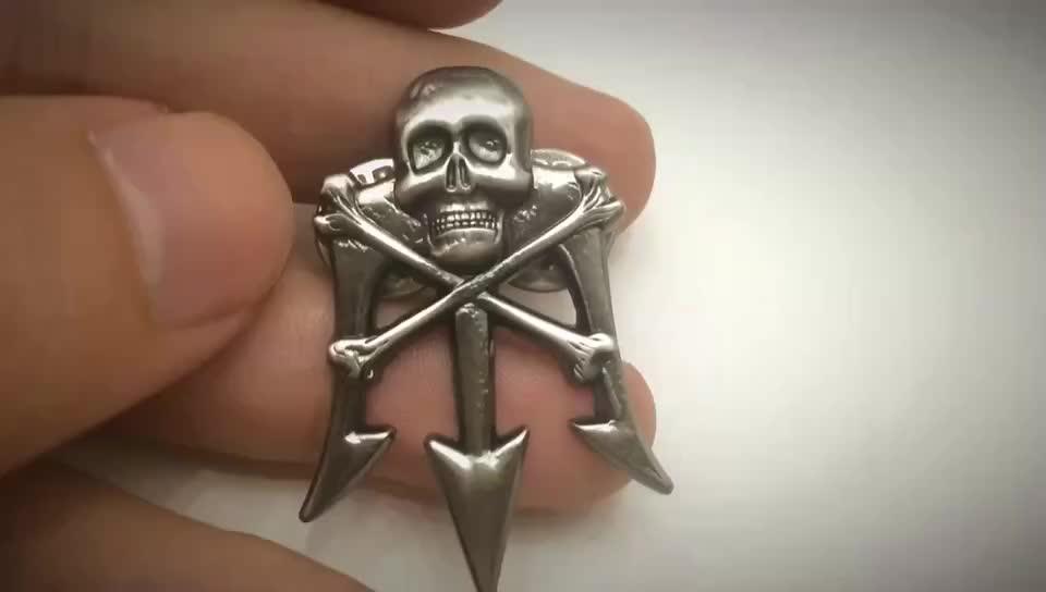 Cool Metal Punisher Skull Lapel Pin Badge - Buy Skull Lapel Pin ...