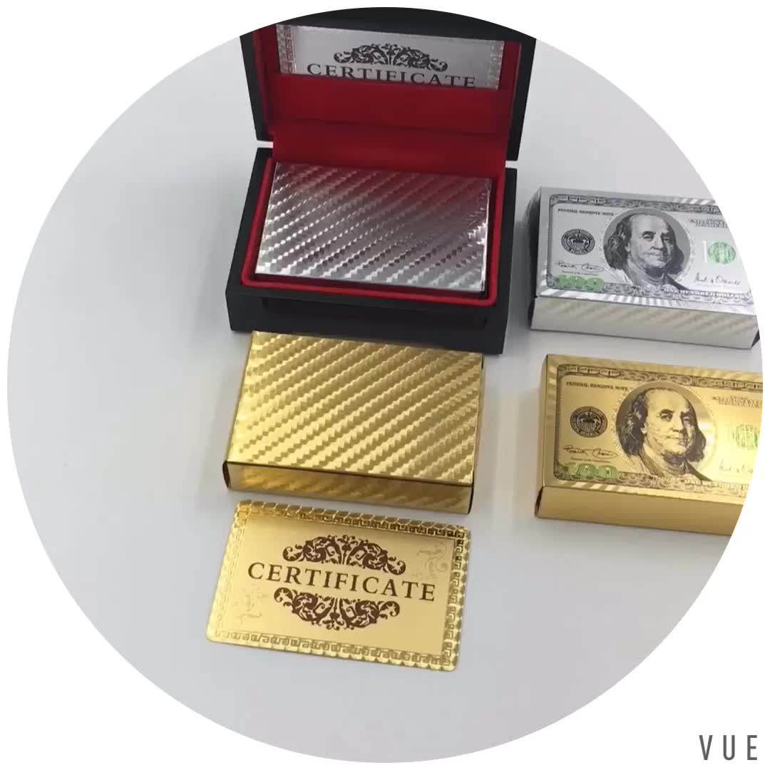 Fine Collectible Waterproof Gold Playing Cards With Full Color 100 Usd ...