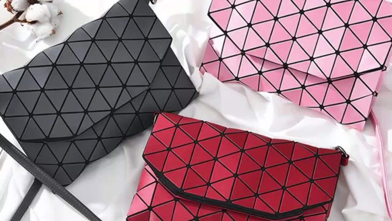 Geometry Design Color Shoulder Bag Tote Women Handbag - Buy Grid Style ...