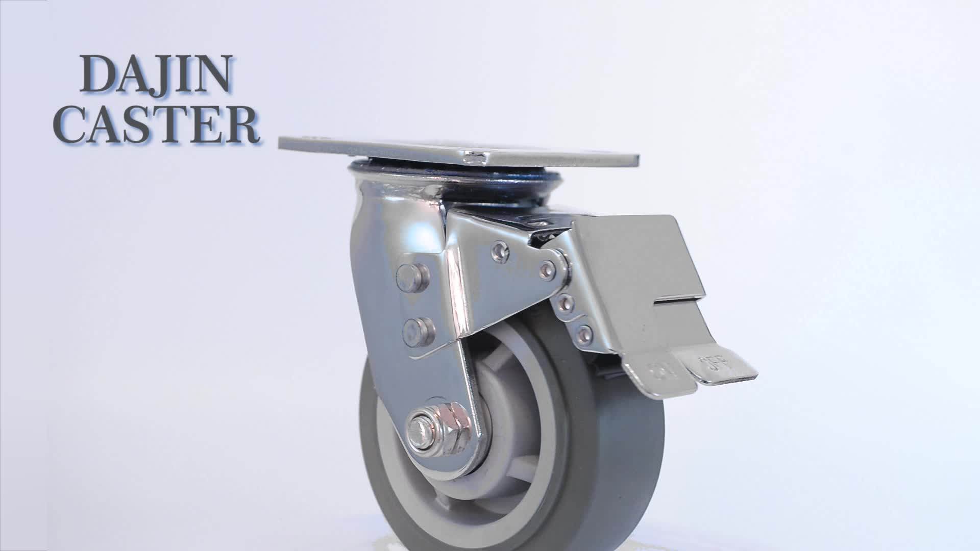 Patent Braking Heavy Duty Swivel Pu Caster Wheels With Brakes - Buy ...