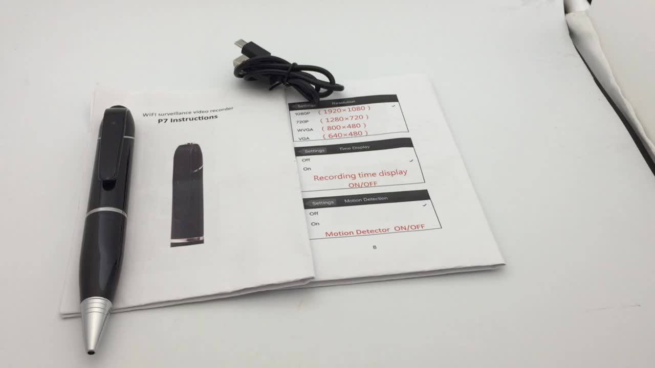 1080p Wifi Spy Pen Camera Audio Video Recorder P2p Cam Mini Dv Hidden ...