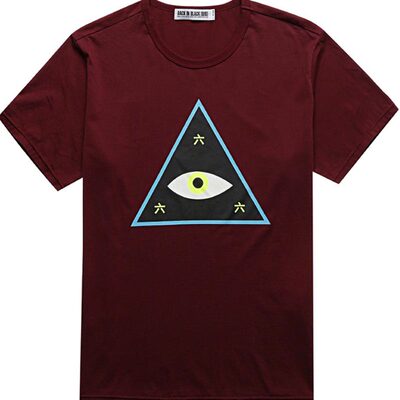 DEVIL NUT潮牌 恶魔 三角眼圆领 宽松 男式 T恤衫 BIB  SFV
