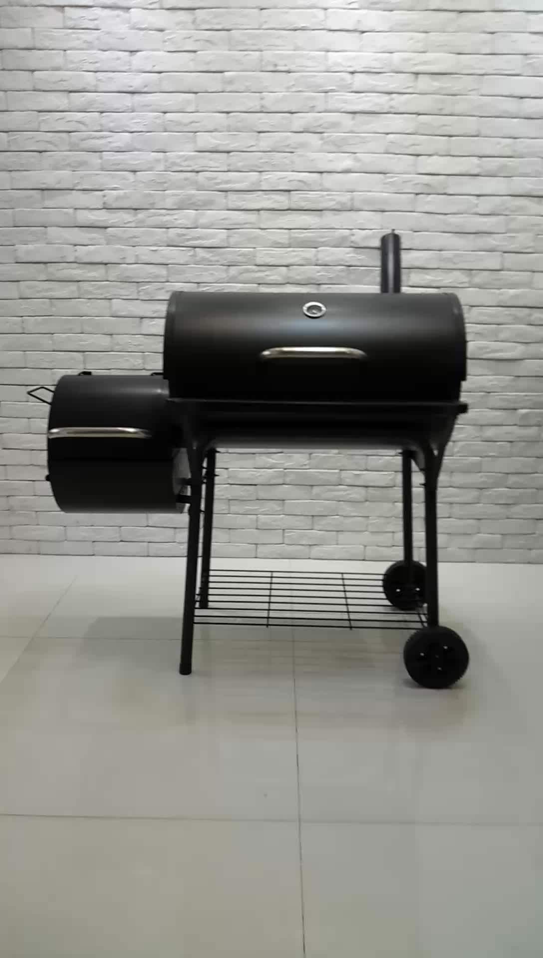 Trolley Barrel Charcoal Bbq Grill Offset Smoker - Buy Offset Smoker ...