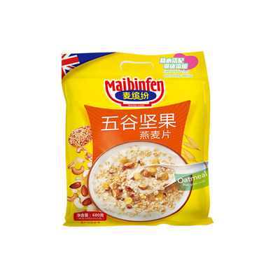 麦缤纷水果素食坚果红枣枸杞冲泡营养燕麦片680g早餐代餐独立包装