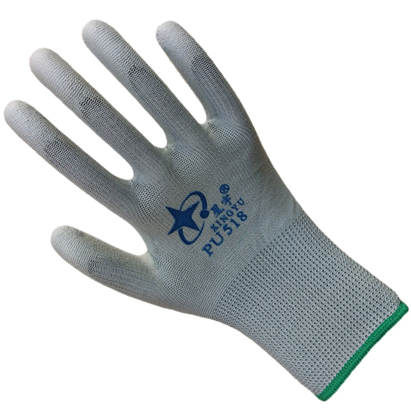 星宇手套PU518涂掌手套劳保耐磨防滑涂胶电子无尘防静电透气薄款_虎窝淘
