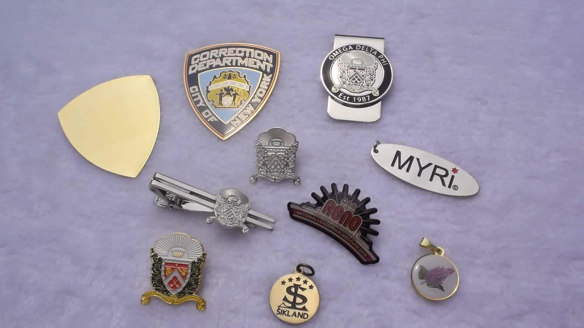 18k Gold Shield Shape Metal Logo Plate For City Of New York - Brass ...