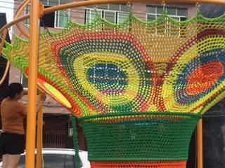 Handcraft Crocheted Rainbow Net Balls And Trees For Kids Indoor ...