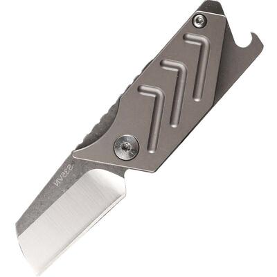 S35VN粉末钢折叠刀迷你随身钛合金钥匙扣高硬度锋利战术小水果刀