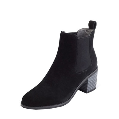 断码清仓中跟磨砂皮休闲短筒靴