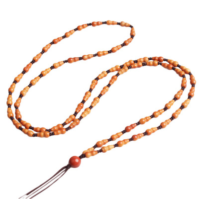 橄榄核竹节小葫芦平安扣玉器珠链