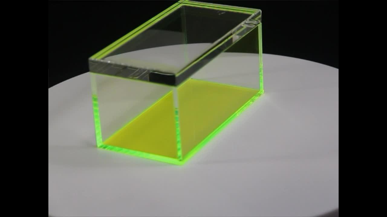 Fashioncraft Storage Bin Small Size Acrylic Box With Thick Lid And Neon ...