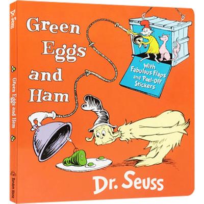 送音频英文原版Green Eggs & Ham纸板翻翻书绿色鸡蛋和火腿Dr. Seuss苏斯博士儿童启蒙绘本亲子共读廖彩杏书单押韵朗朗上口