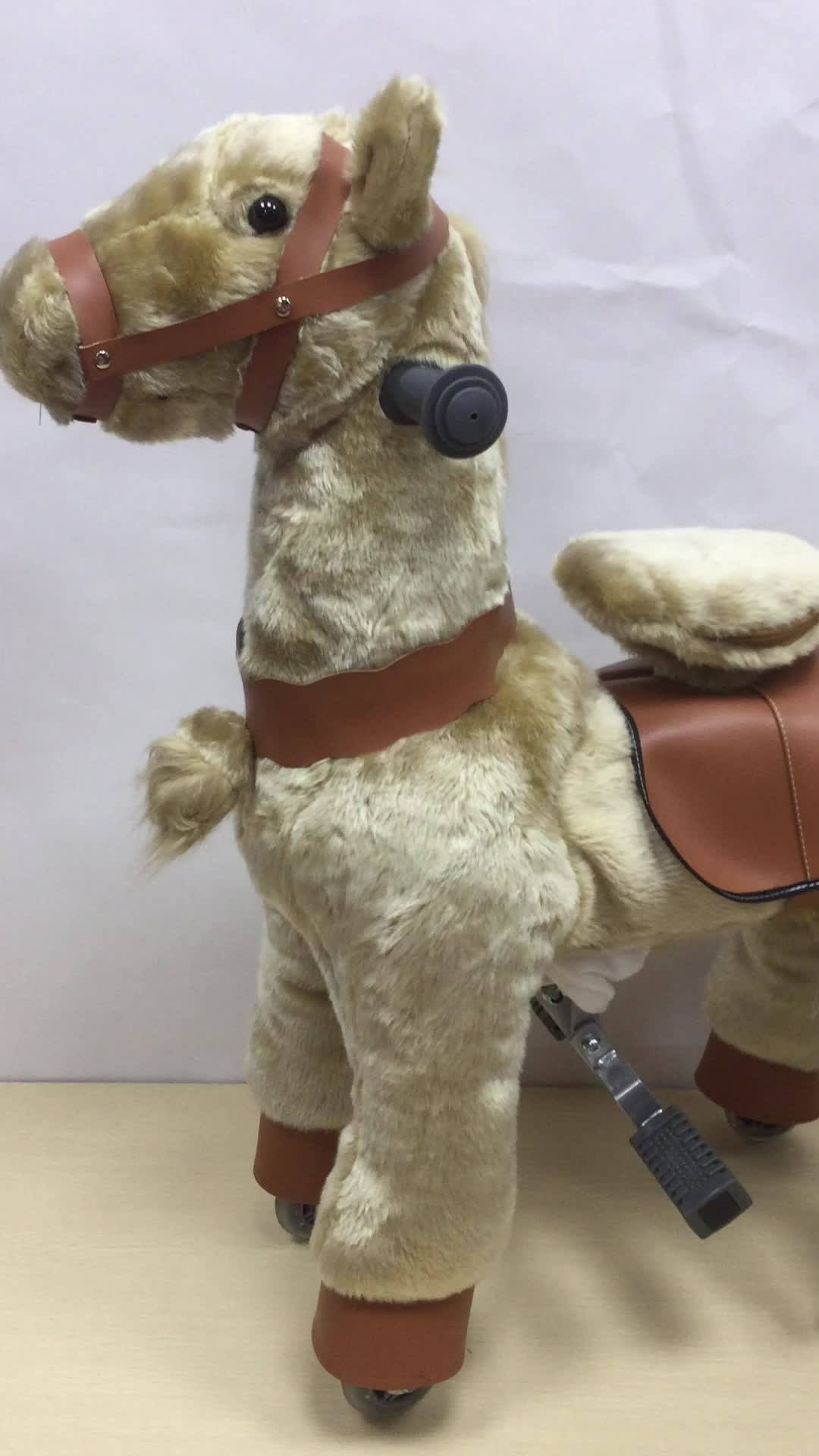 Hi Kids Walking Animal Ride On Toy Mini Small Pony Ride Mechanical ...