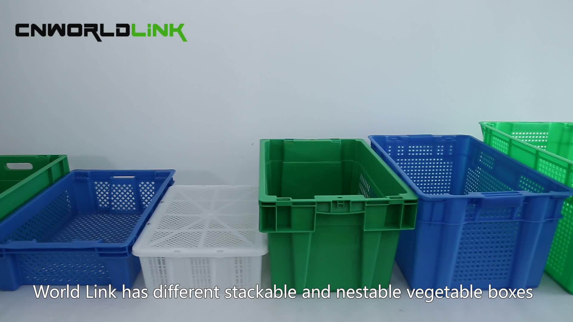 50kgs Nested Agriculture Plastic Stackable Vegetable Crates - Buy ...
