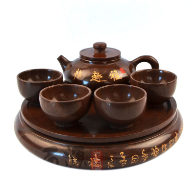 清幽木鱼石手工高档茶壶