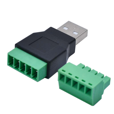 USB公/母头转5Pin免焊接线端子