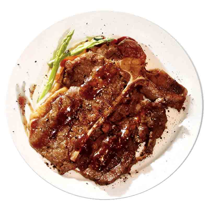 联豪 t骨牛排单片肉生牛扒牛肉丁骨牛排西餐厅品质210g含黄油酱料_虎窝淘