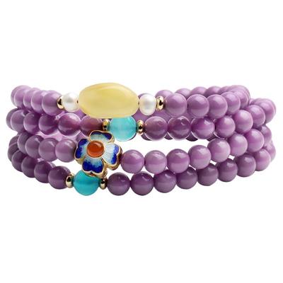 心斋堂天然原矿佛珠民族风云母石