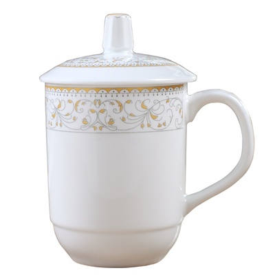 景德镇带盖宾馆会议室茶杯套装